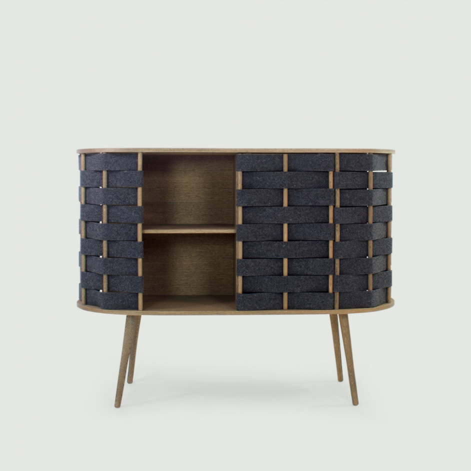 Kommode 'Felt' 120cm - Naturlig/Mørkegrå - Kjøp på nett hos Reforma