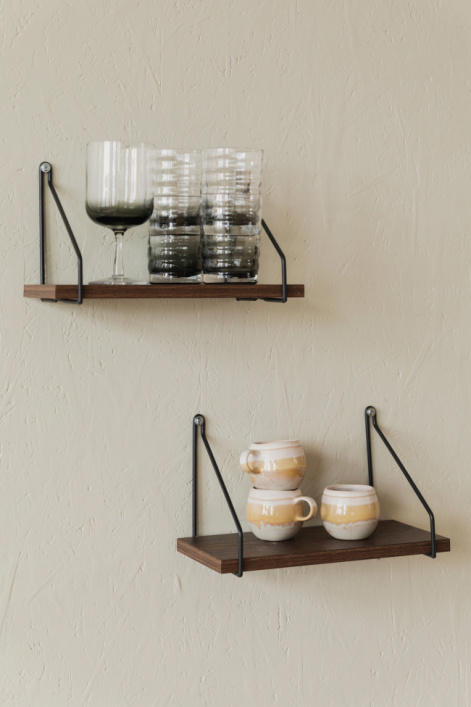 Vegghyller 'Svart' - 2 Sett - Kjøp på nett hos Reforma